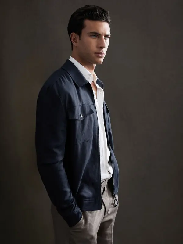 REISS Carnival Zip Through Blouson Jacket