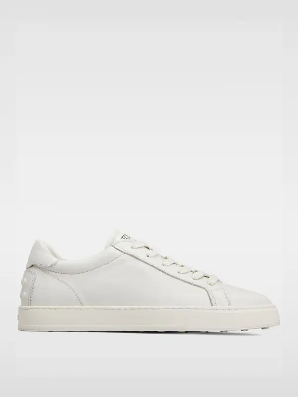 TOD'S Smooth Calfskin Lace-up Low-top Sneakers With Gommino Heel Detail