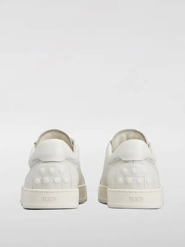TOD'S Smooth Calfskin Lace-up Low-top Sneakers With Gommino Heel Detail