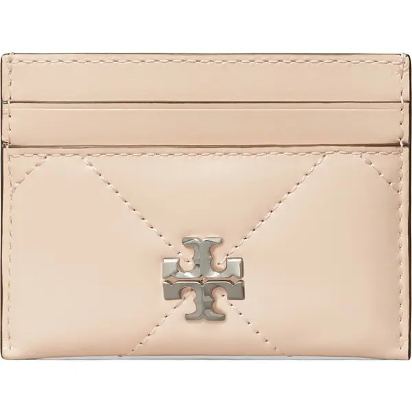 Tory Burch Kira Diamond Quilted Leather Card Case - Soft Pink