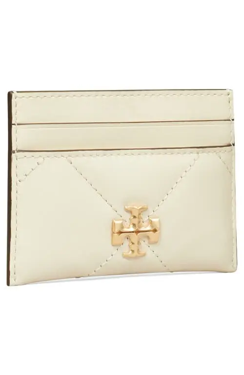 Tory Burch Kira Diamond Quilted Leather Card Case - Warm White