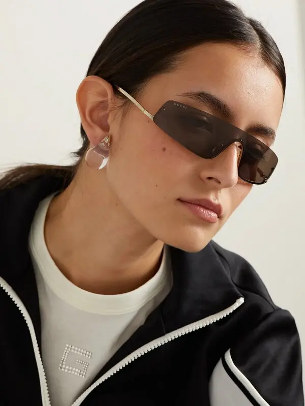 Gucci Rimless Rectangle Sunglasses In Gold - 50% Off | Editorialist