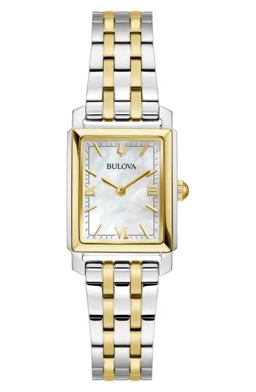 Bulova Sutton Mother-of-pearl Bracelet Watch - Two-tone