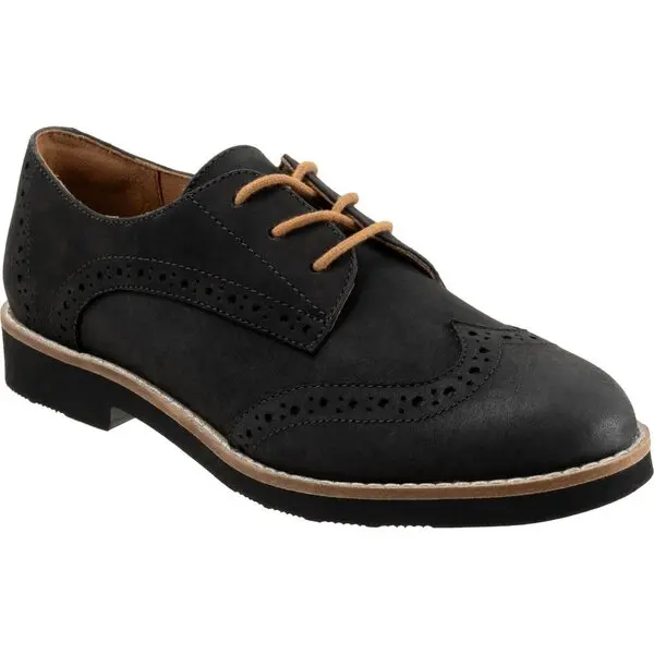 Softwalk Willet Wingtip Derby - Black Nubuck