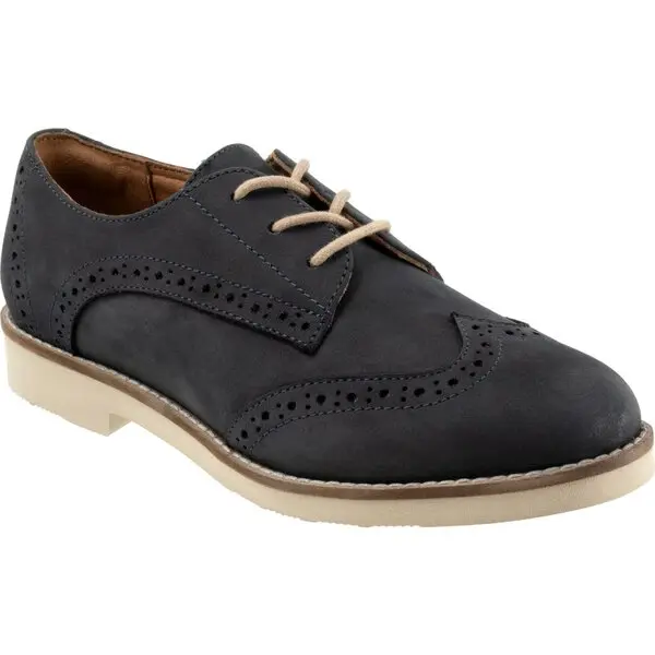Softwalk Willet Wingtip Derby - Navy Nubuck