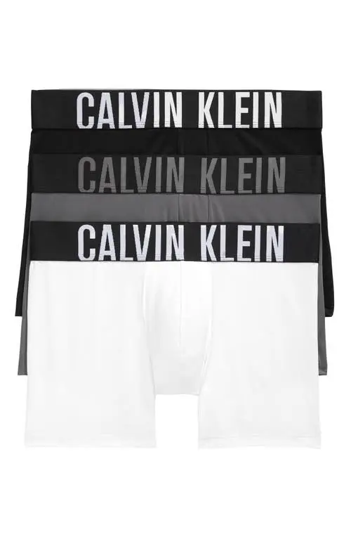 Calvin Klein 3-pack Intense Power Microfiber Boxer Briefs - Black/grey/ivory