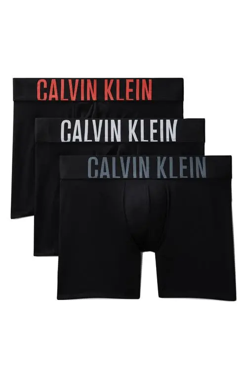 Calvin Klein 3-pack Intense Power Microfiber Boxer Briefs - Black/turbulence Multi