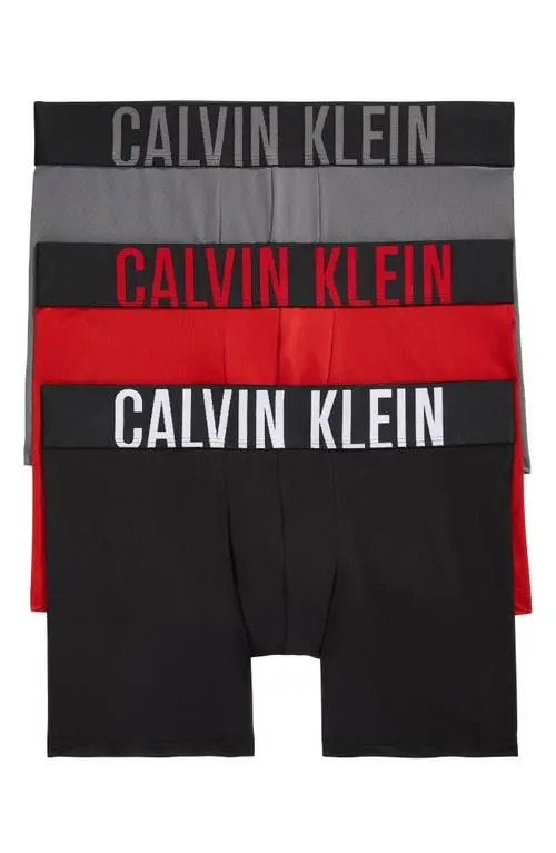 Calvin Klein 3-pack Intense Power Microfiber Boxer Briefs - Lxo Black/grey