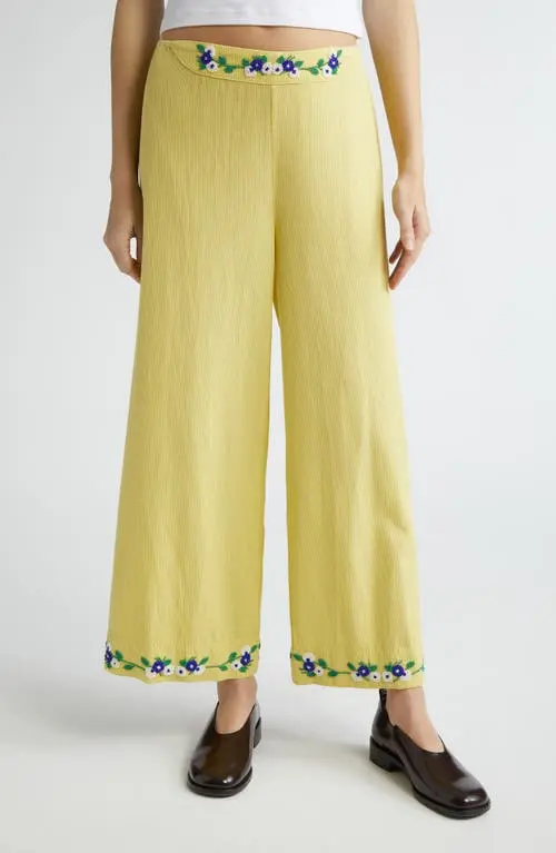 BODE Beaded Wide Leg Crop Pants