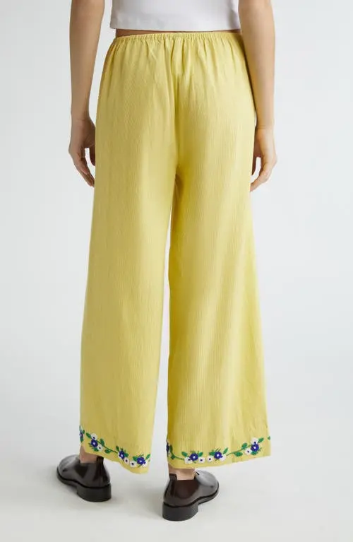 BODE Beaded Wide Leg Crop Pants