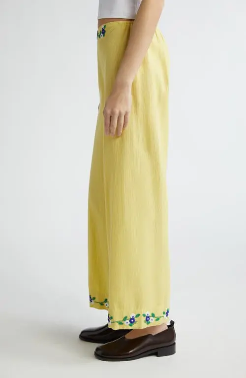 BODE Beaded Wide Leg Crop Pants