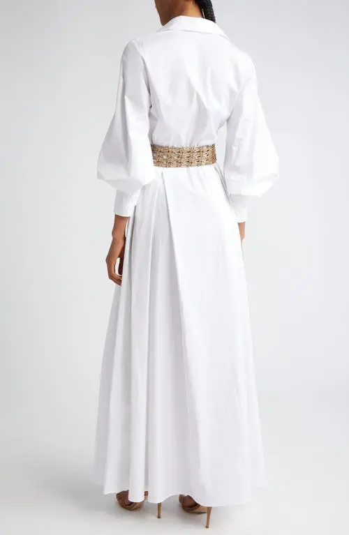knee length dresses for ladies Miss Circle Women's Gabriella White Cotton Eyelet Button Up Long Sleeve Shirt Dress