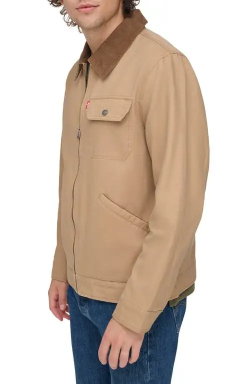 LEVI'S Lightweight Cotton Twill Utility Jacket - Tan