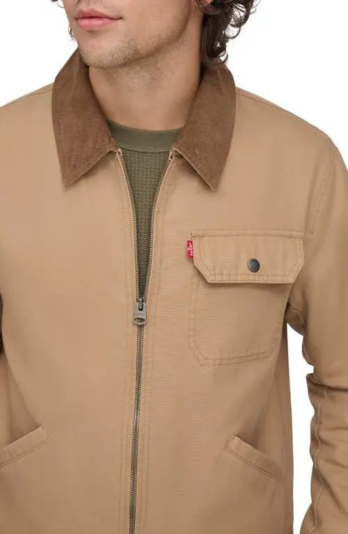 LEVI'S Lightweight Cotton Twill Utility Jacket - Tan