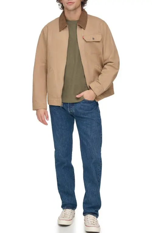 LEVI'S Lightweight Cotton Twill Utility Jacket - Tan
