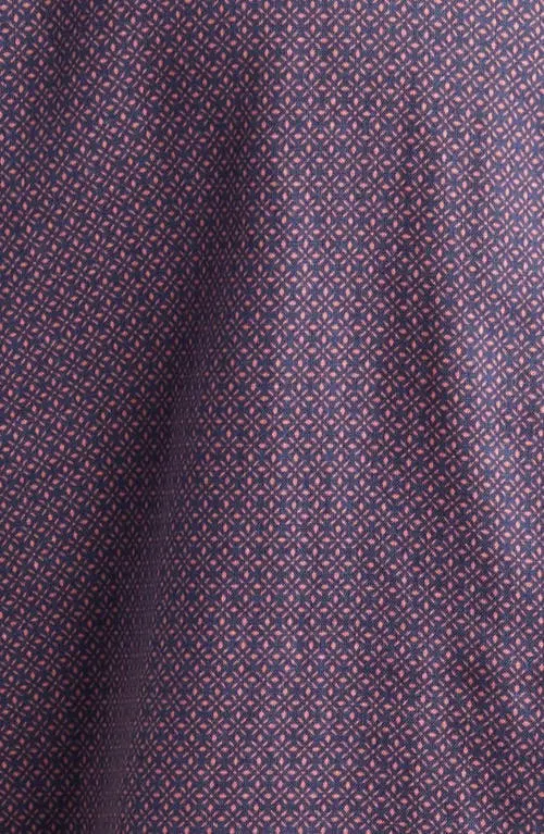 Rails Carson Geometric Print Short Sleeve Linen Blend Button-up Shirt