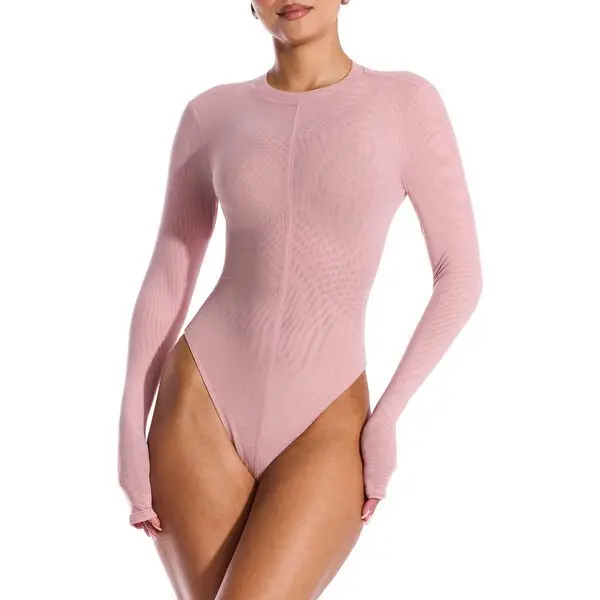 Naked Wardrobe Seamed Long-sleeve Bodysuit