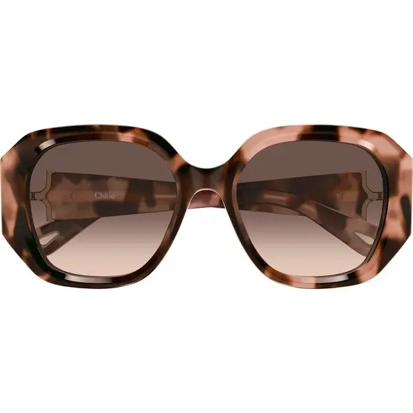 Chloé 56mm Square Sunglasses - Havana