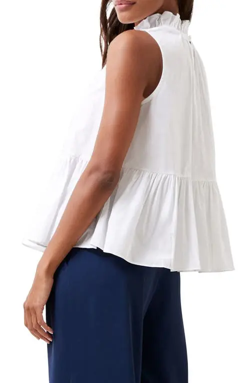 French Connection Rhodes Peplum Poplin Top