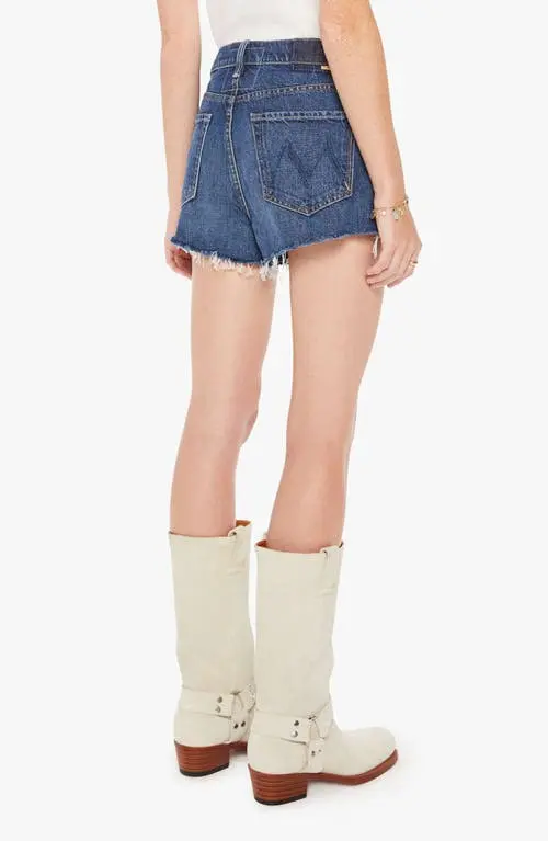 MOTHER The Dodger Frayed Hem Denim Shorts