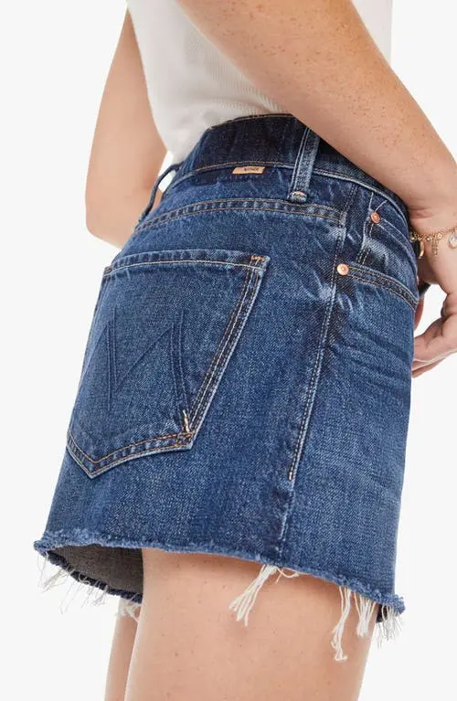 MOTHER The Dodger Frayed Hem Denim Shorts