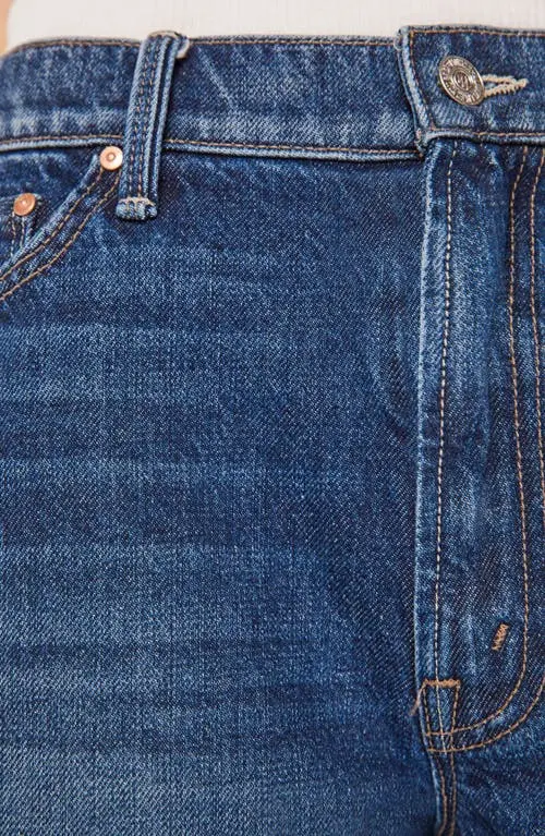 MOTHER The Dodger Frayed Hem Denim Shorts