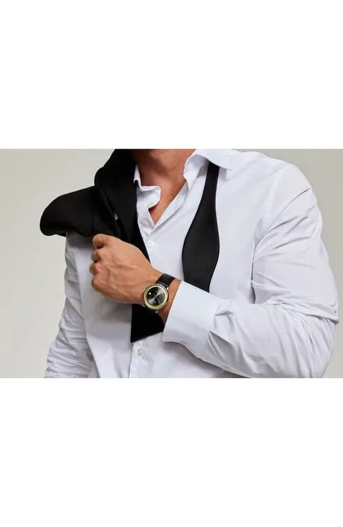 Bulova Frank Sinatra Rat Pack Leather Strap Watch - Silver-tone