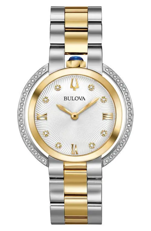 Bulova Classic Rubaiyat Diamond Bracelet Watch - Two-tone