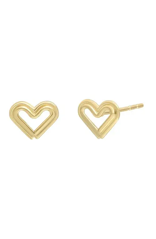 Bony Levy 14k Gold Heart Stud Earrings - 14ky