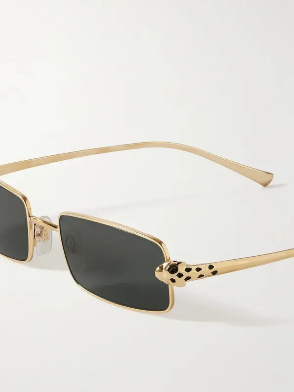 Cartier Panthère Rectangle-frame -tone Sunglasses