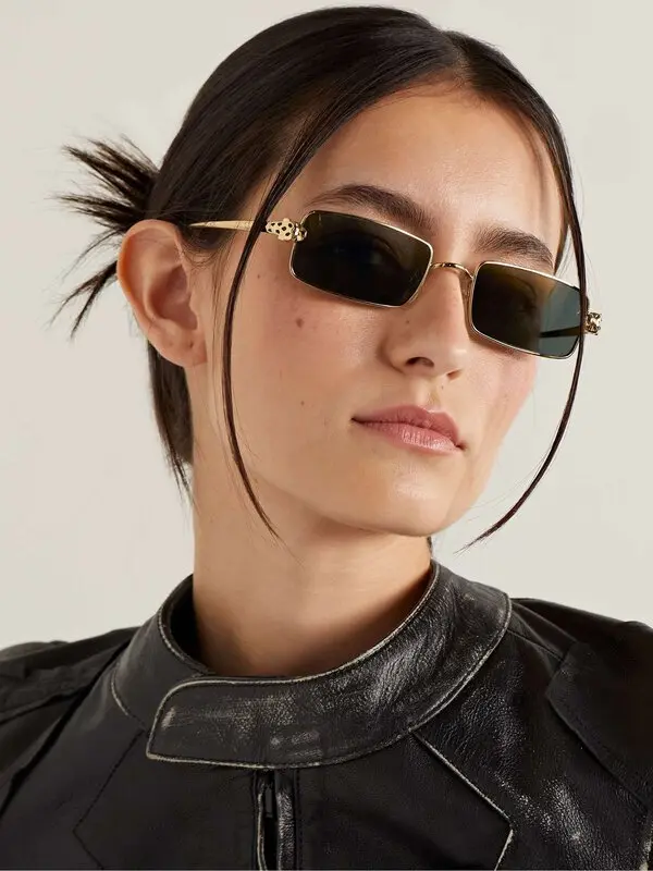 Cartier Panthère Rectangle-frame -tone Sunglasses