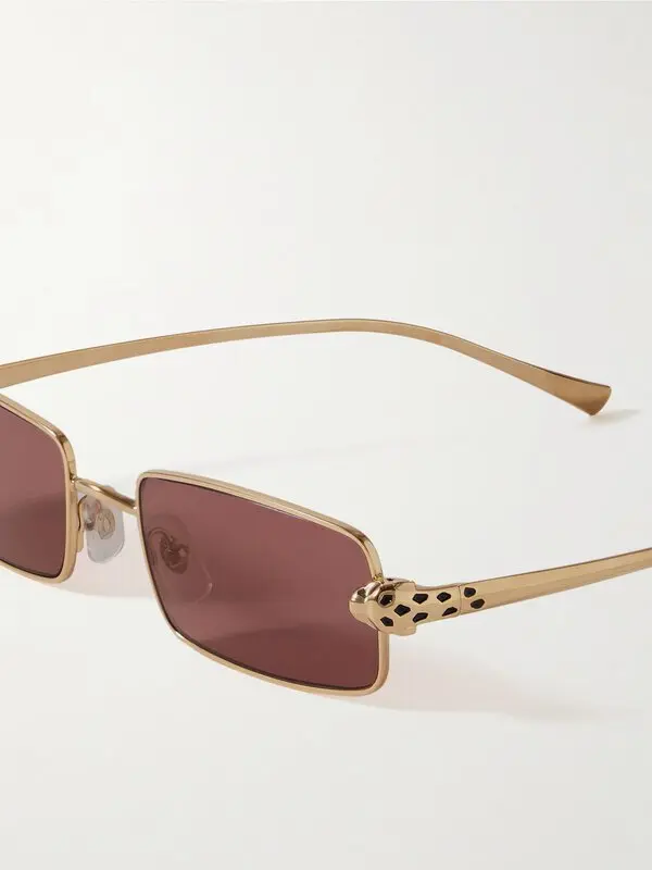CARTIER Panthère Rectangular -tone Sunglasses