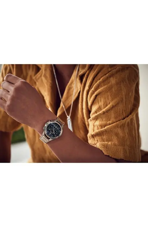 Bulova Curv Bracelet Chronograph Watch - Silverone