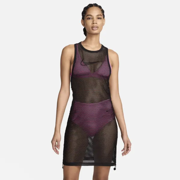Nike Swim Mesh Cover-Up Dress In Black - 14% Off | Editorialist
