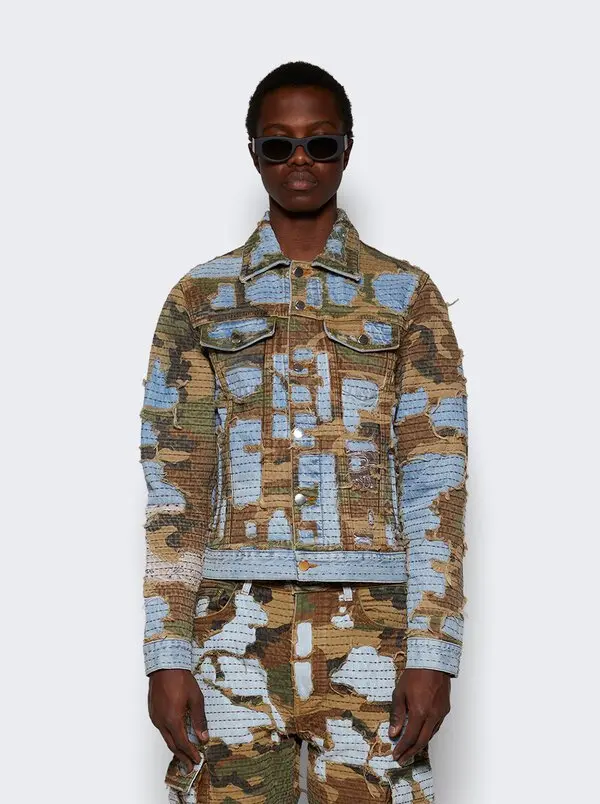 Amiri Boro Repair Trucker Jacket - Multi