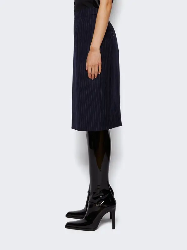 Saint Laurent Flanelle Rayure Skirt