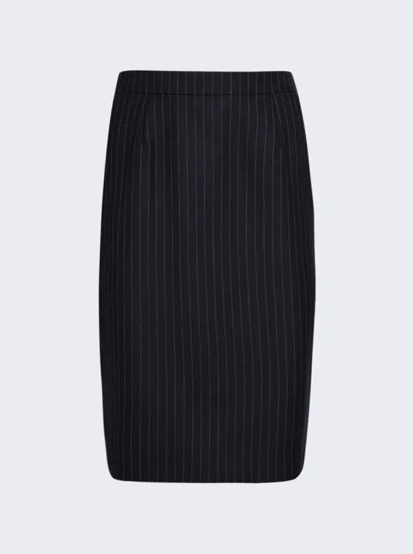 Saint Laurent Flanelle Rayure Skirt