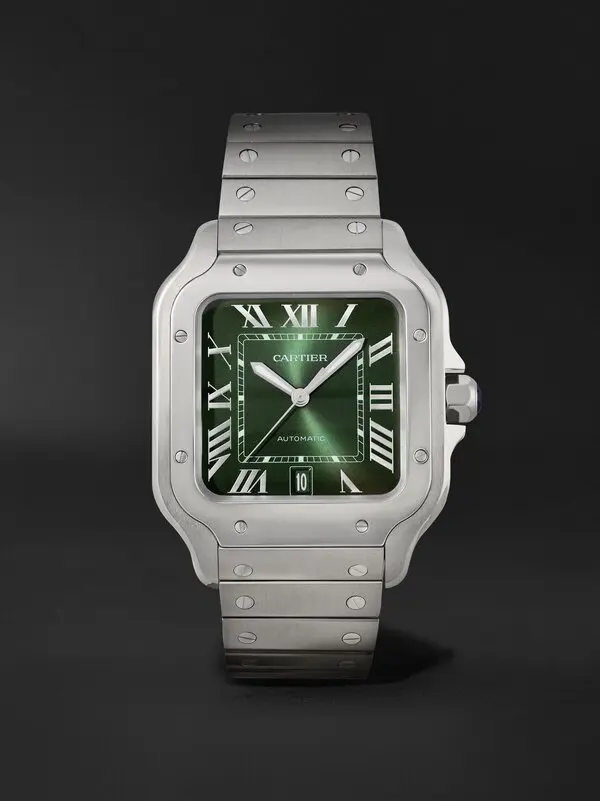 CARTIER Santos De Automatic 39.8mm Interchangeable Watch - Green