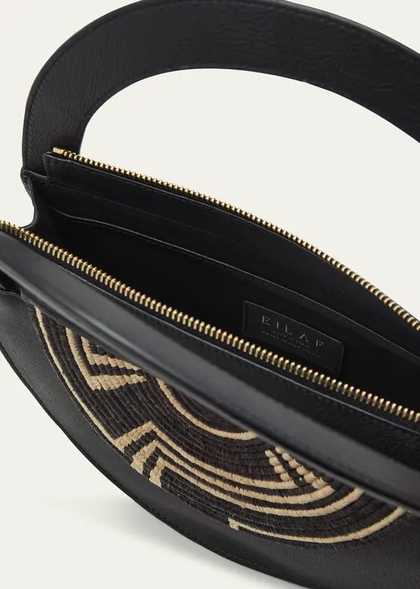 EILAF Medani Leather Crossbody Bag - Black