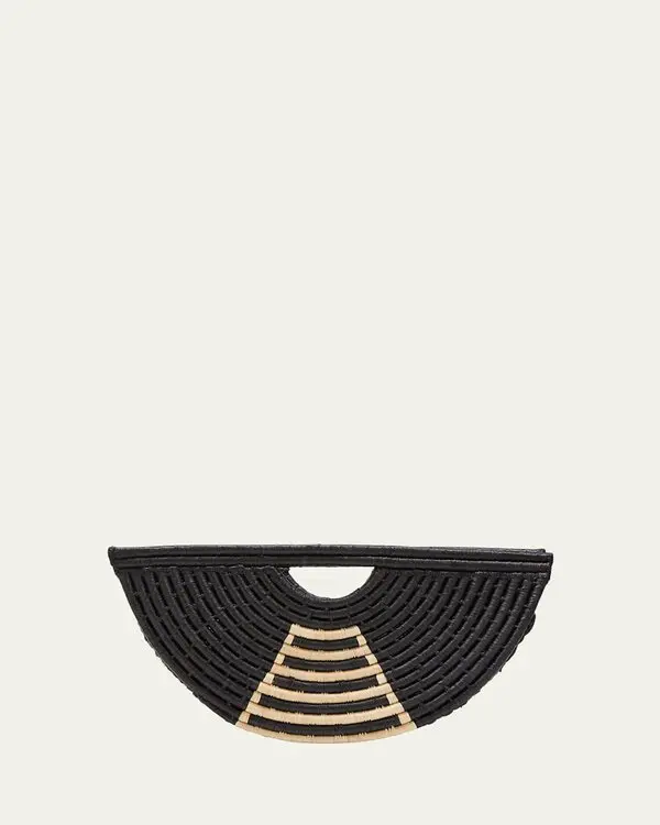 EILAF Large Raffia Top-handle Bag - Black