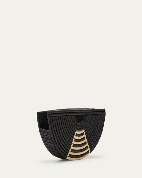 EILAF Large Raffia Top-handle Bag - Black