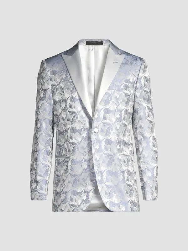 Corneliani Jacquard Silk-blend One-button Dinner Jacket