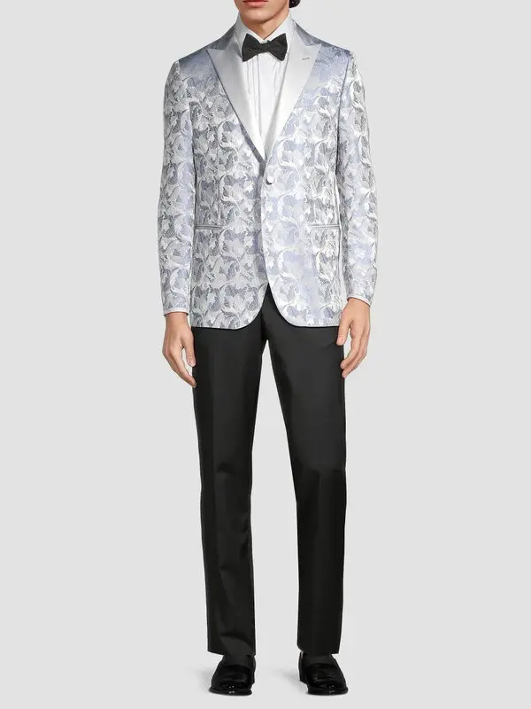 Corneliani Jacquard Silk-blend One-button Dinner Jacket