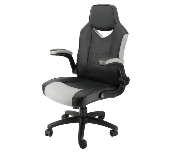 ELAMA Adjustable Faux Leather Gaming Chair Gr Y - One-color