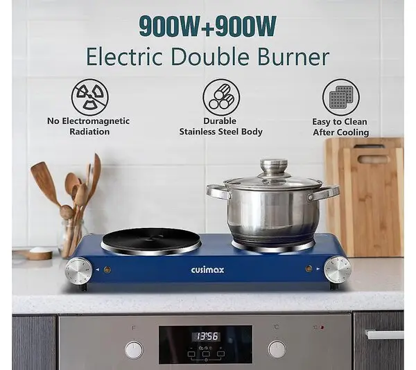 CUSIMAX Cast Iron Double Burner