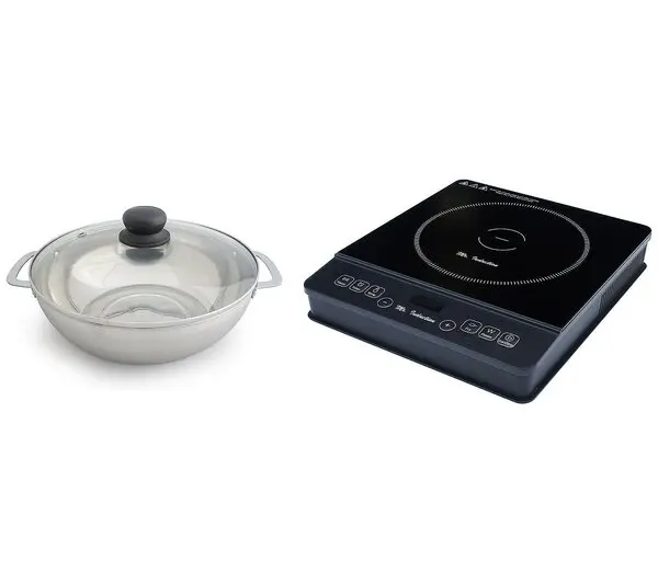 SPT 1800w Induction Cooktop And Stainless Steel Pot - Silver
