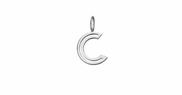 Jennifer Zeuner Jewelry Audrina Sterling Silver Initial Pendant - One-color