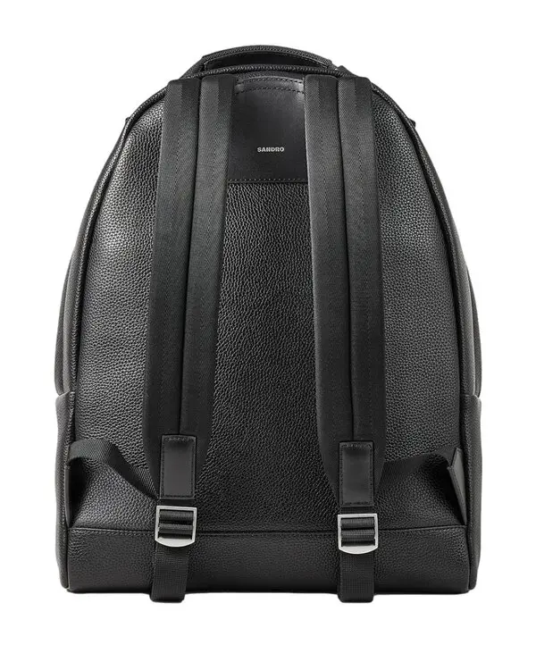 Sandro Coated Canvas Backpack - Black