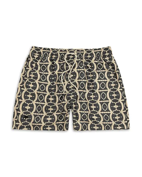 Oas Forge Hypnotise Tailored Fit 4.3 Swim Trunks - Black