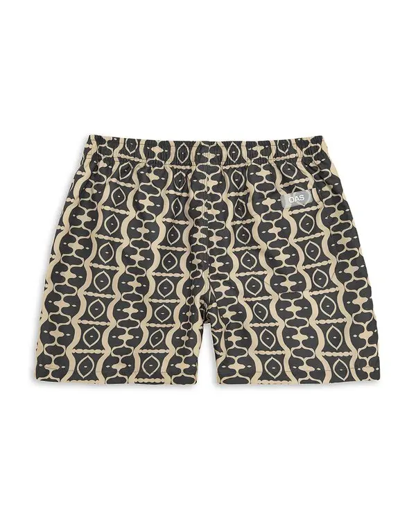 Oas Forge Hypnotise Tailored Fit 4.3 Swim Trunks - Black